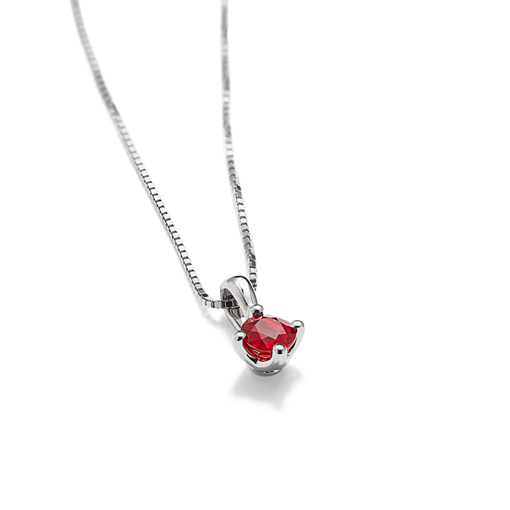 4mm Ruby Solitaire Pendant | Shane Co.