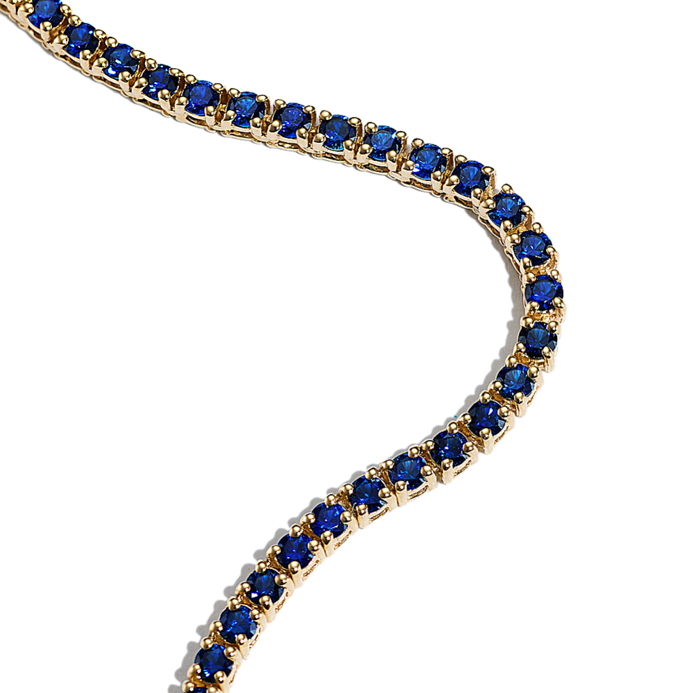 Traditional Blue Sapphire Tennis Necklace | Shane Co.