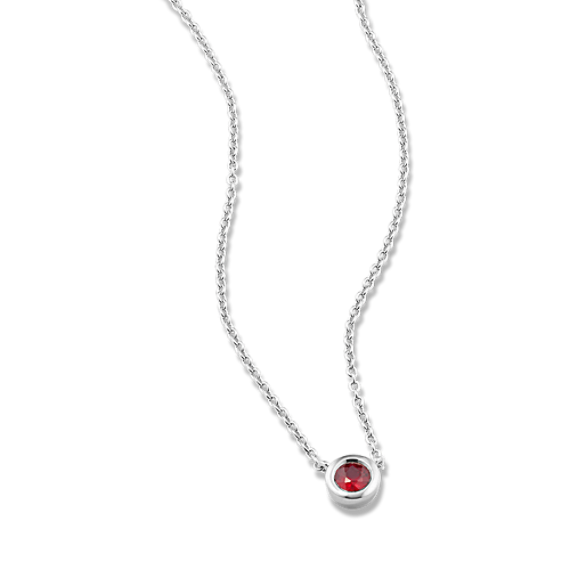 Bezel-Set Ruby Ring - Sterling Silver | Shane Co.