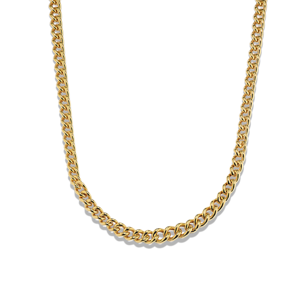 Vermeil 14K Yellow Gold Curb Chain 18