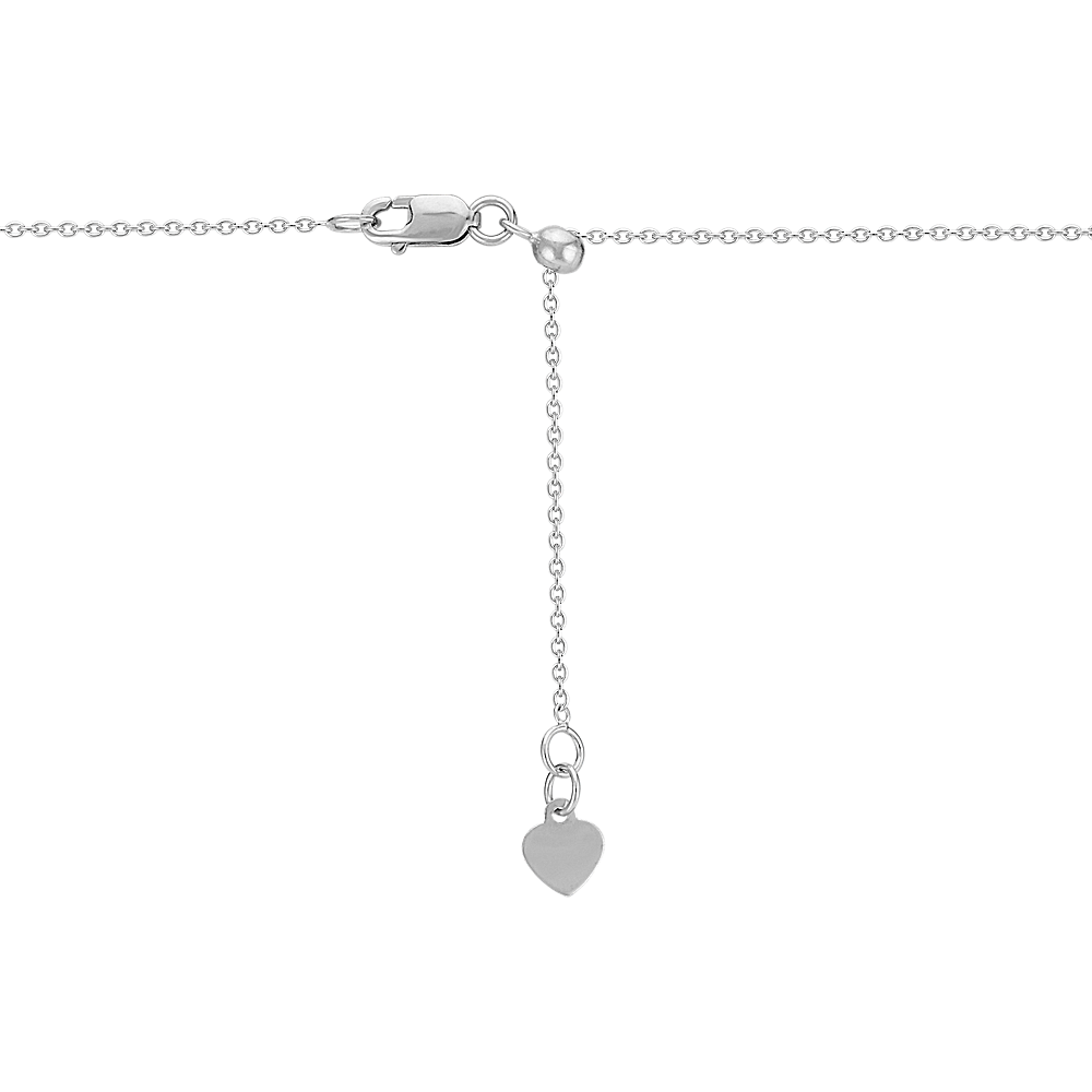 Diamond Letter L Pendant in 14k White Gold (18 in) | Shane Co.