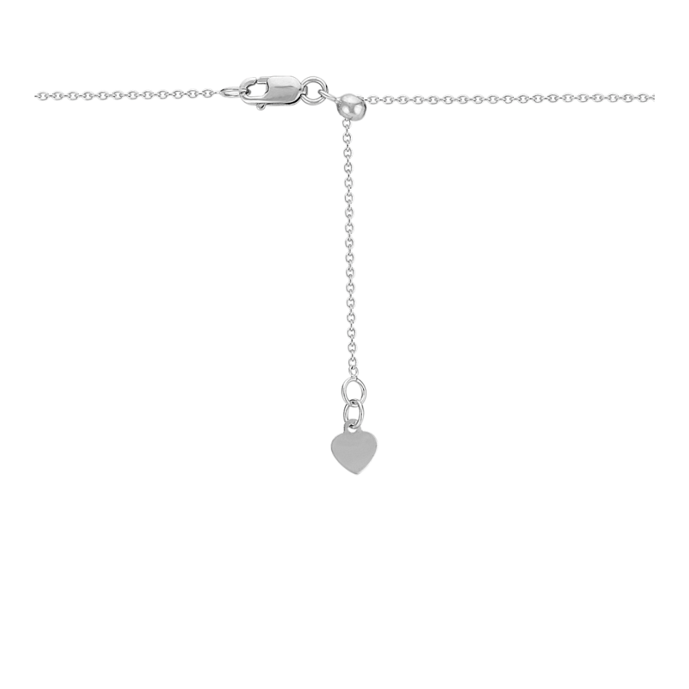 Diamond Letter L Pendant in 14k White Gold (18 in) | Shane Co.