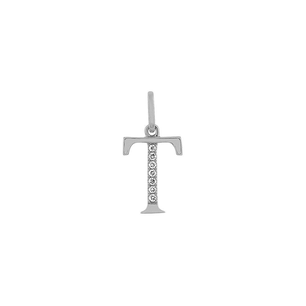 Diamond Accent Letter T Charm | Shane Co.