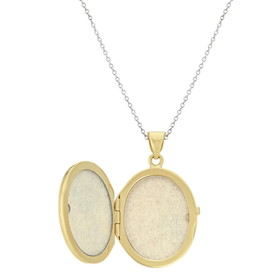solid gold locket oval