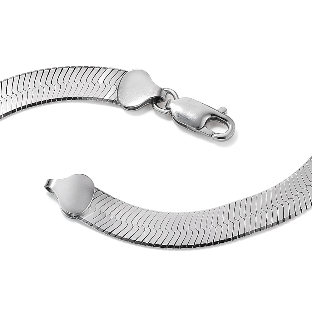 20'' Sterling Silver Herringbone Chain (7mm) | Shane Co.