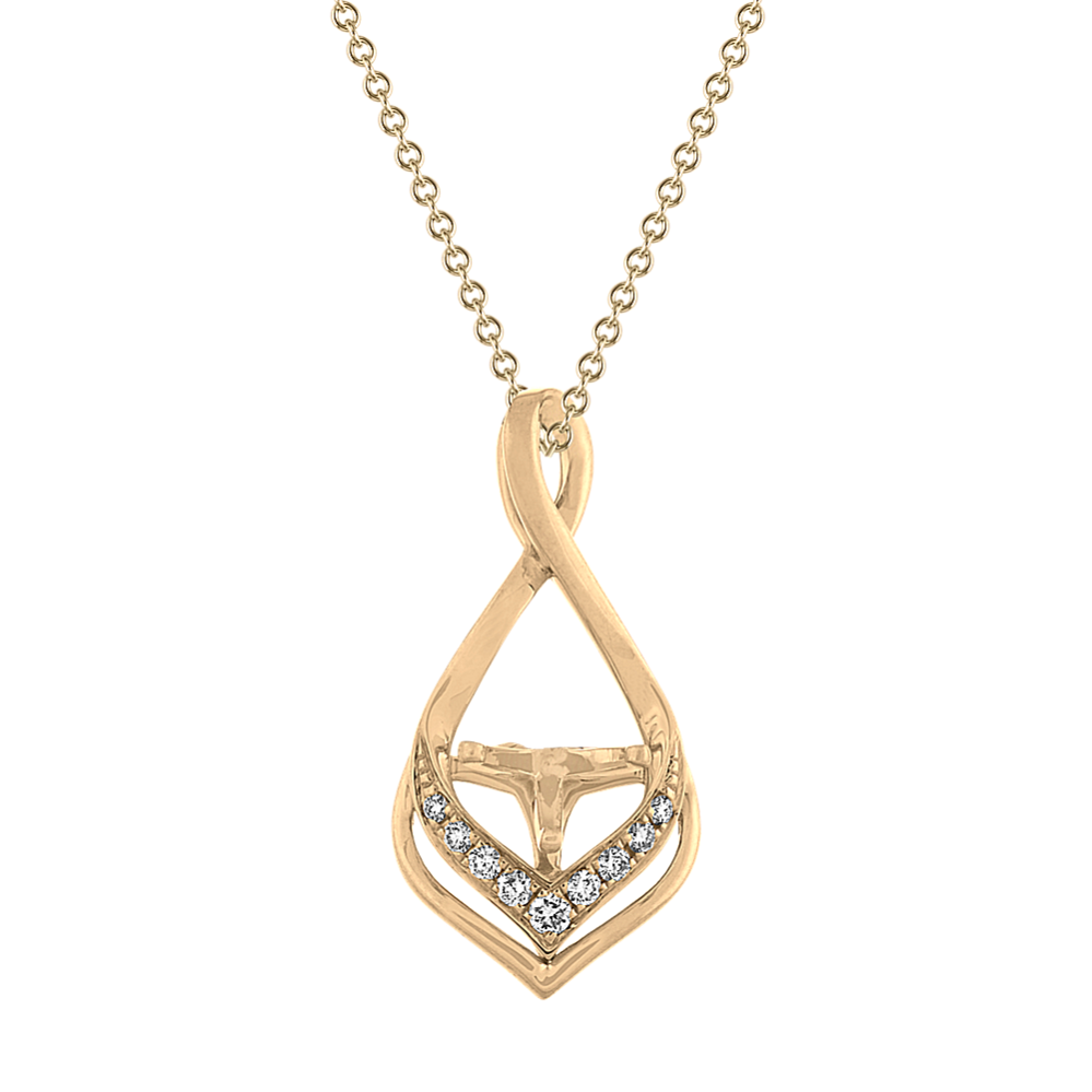 Infinity Diamond Pendant in 14K Yellow Gold | Shane Co.