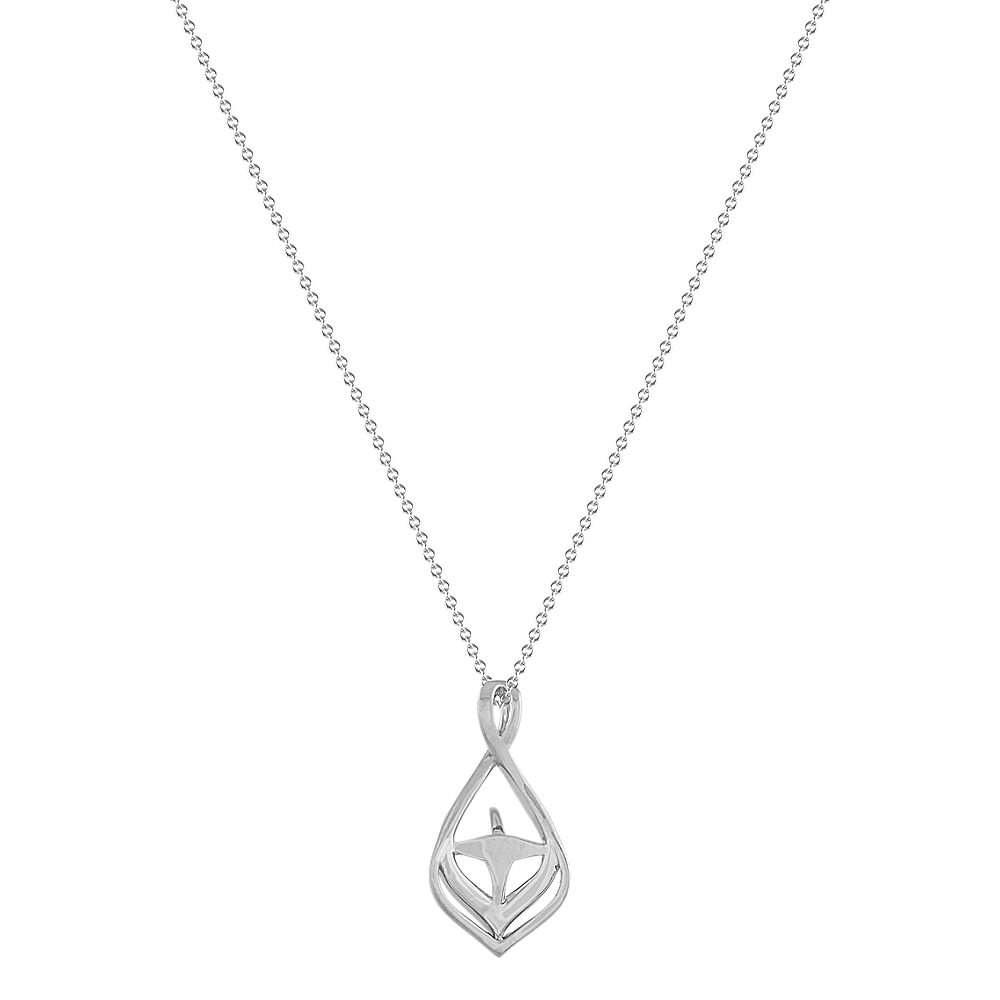 Infinity Diamond Pendant in 14K White Gold | Shane Co.