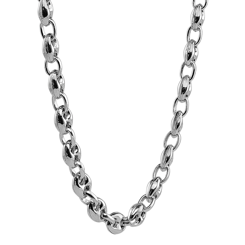 Mariner Chain Necklace in Sterling Silver (18 in) | Shane Co.