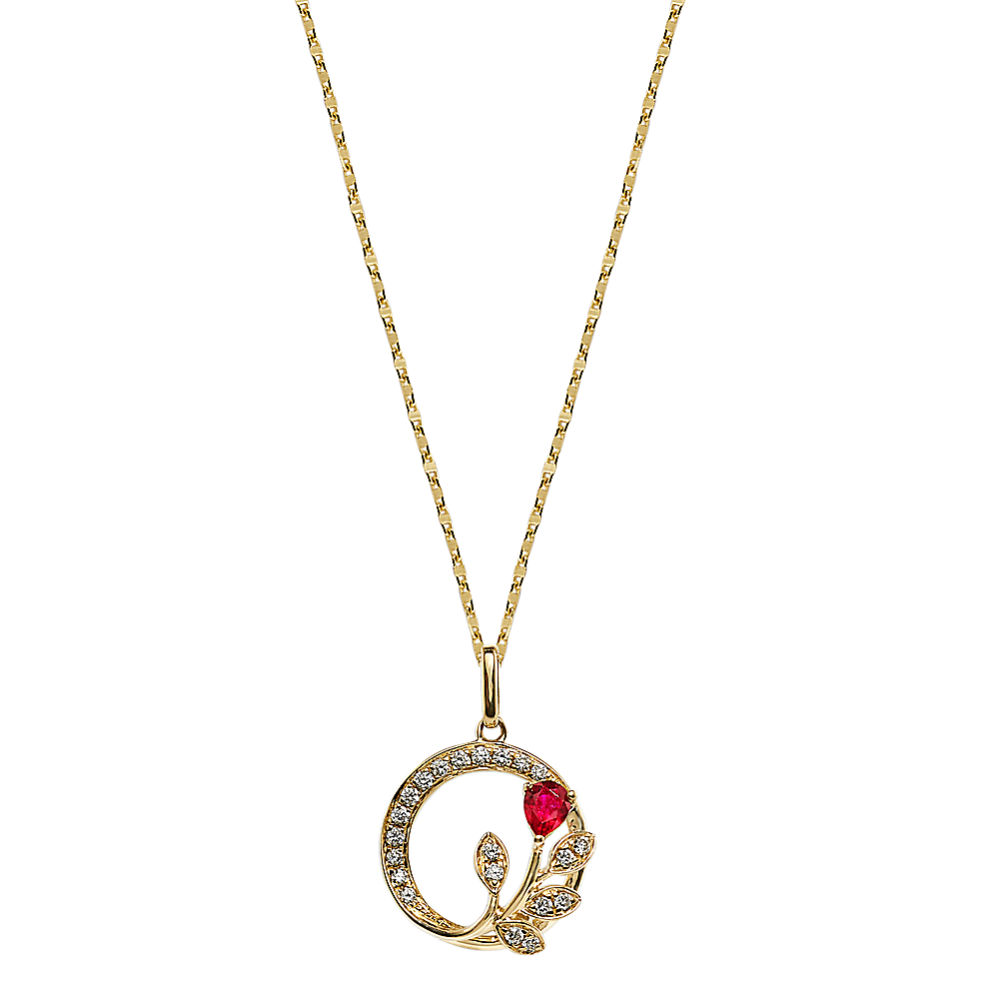 Botanique Ruby & Diamond Pendant | Shane Co.