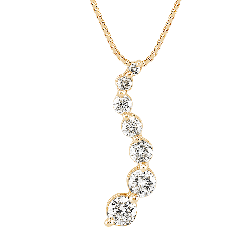 Round Diamond Journey Pendant (18'') | Shane Co.