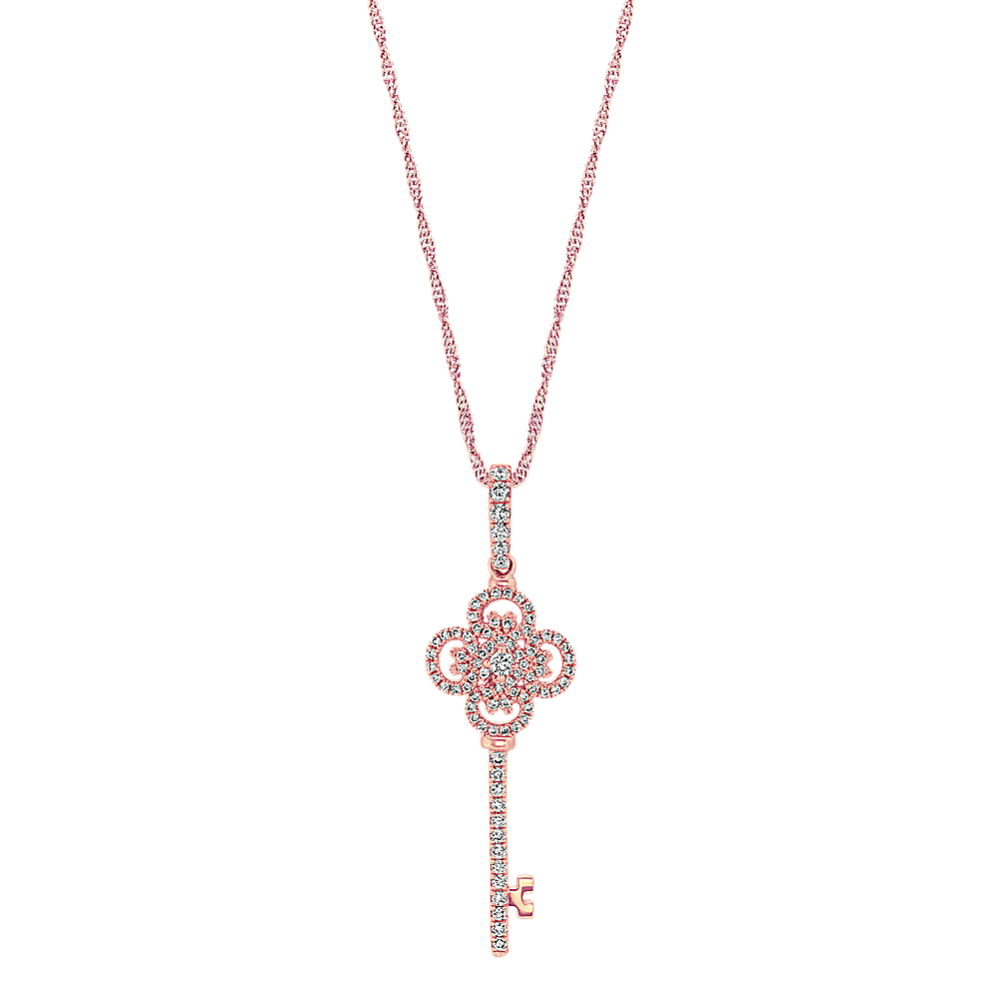 Round Diamond Key Pendant (20 in) | Shane Co.