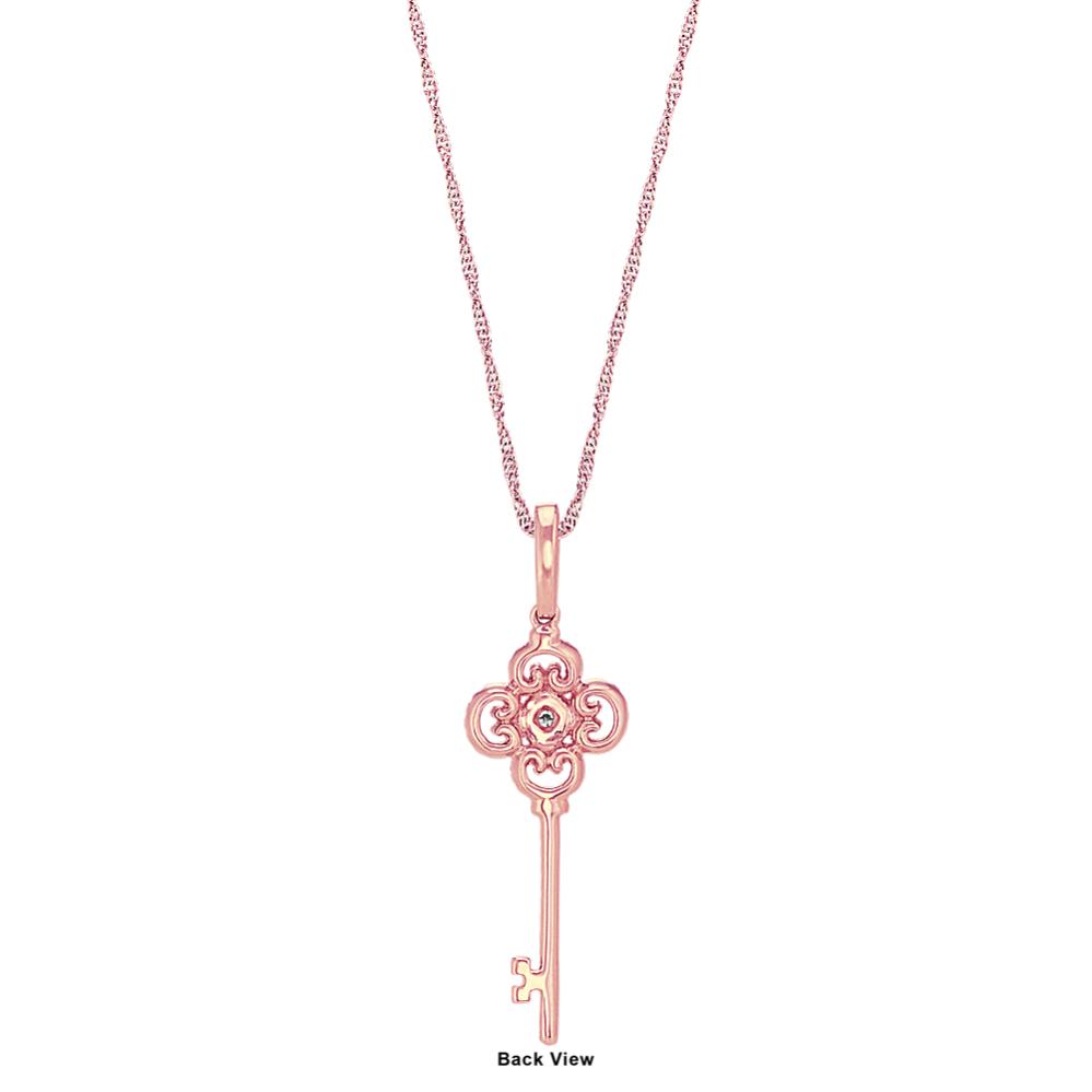 Round Diamond Key Pendant (20 in) | Shane Co.