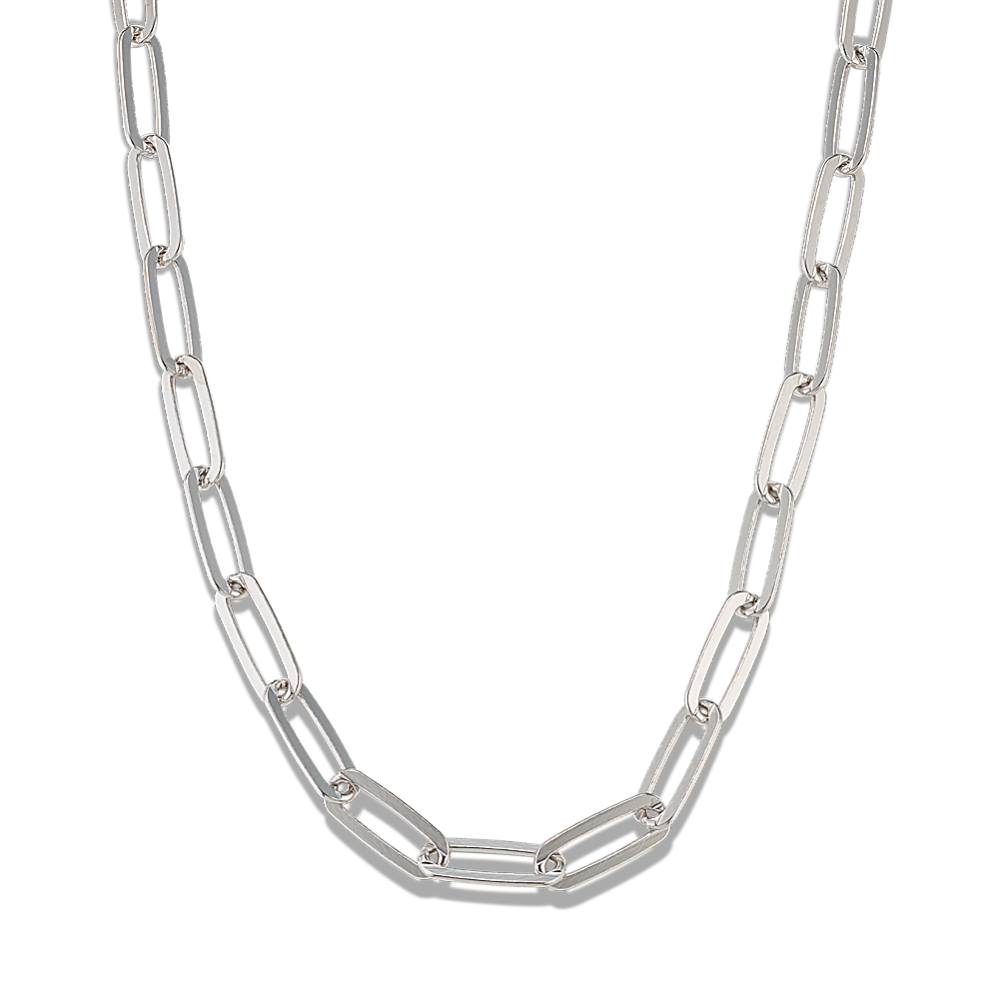 20 Sterling Silver T Bar Paperclip Chain
