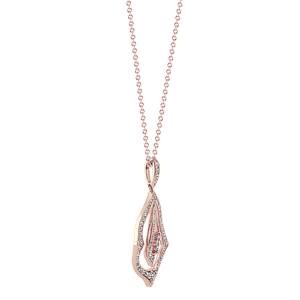 Vintage Diamond Pendant 14k Rose Gold (24 in) | Shane Co.