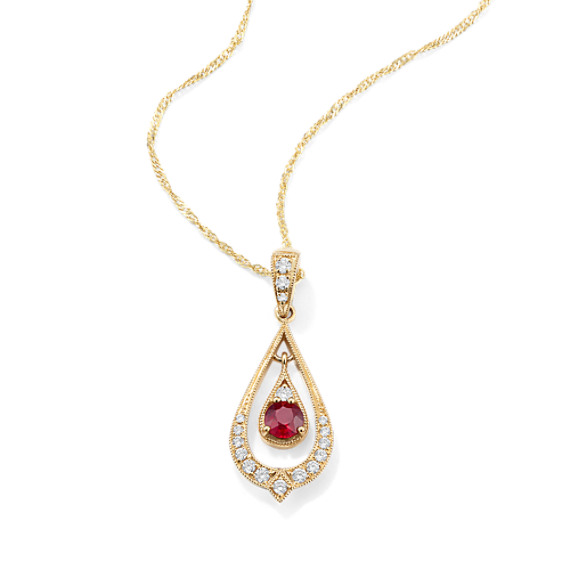 ruby diamond necklace designs