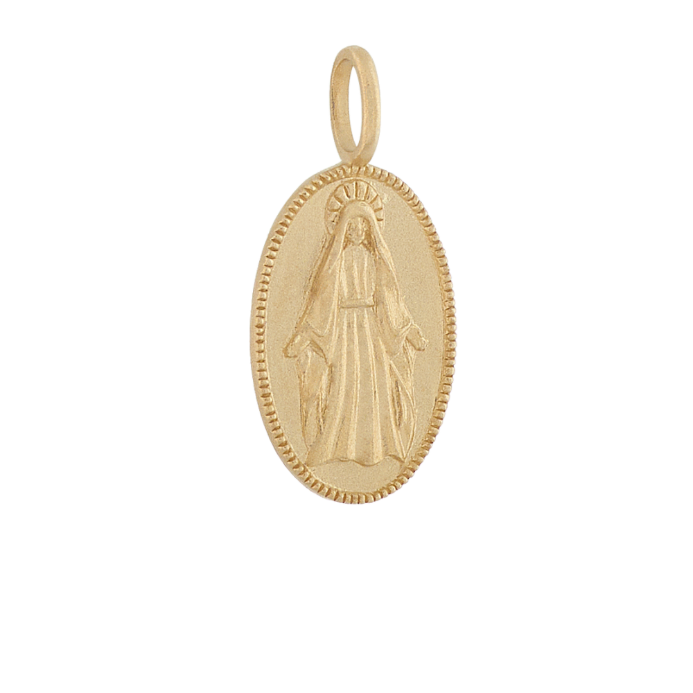 Virgin Mary Charm in 14k Yellow Gold | Shane Co.