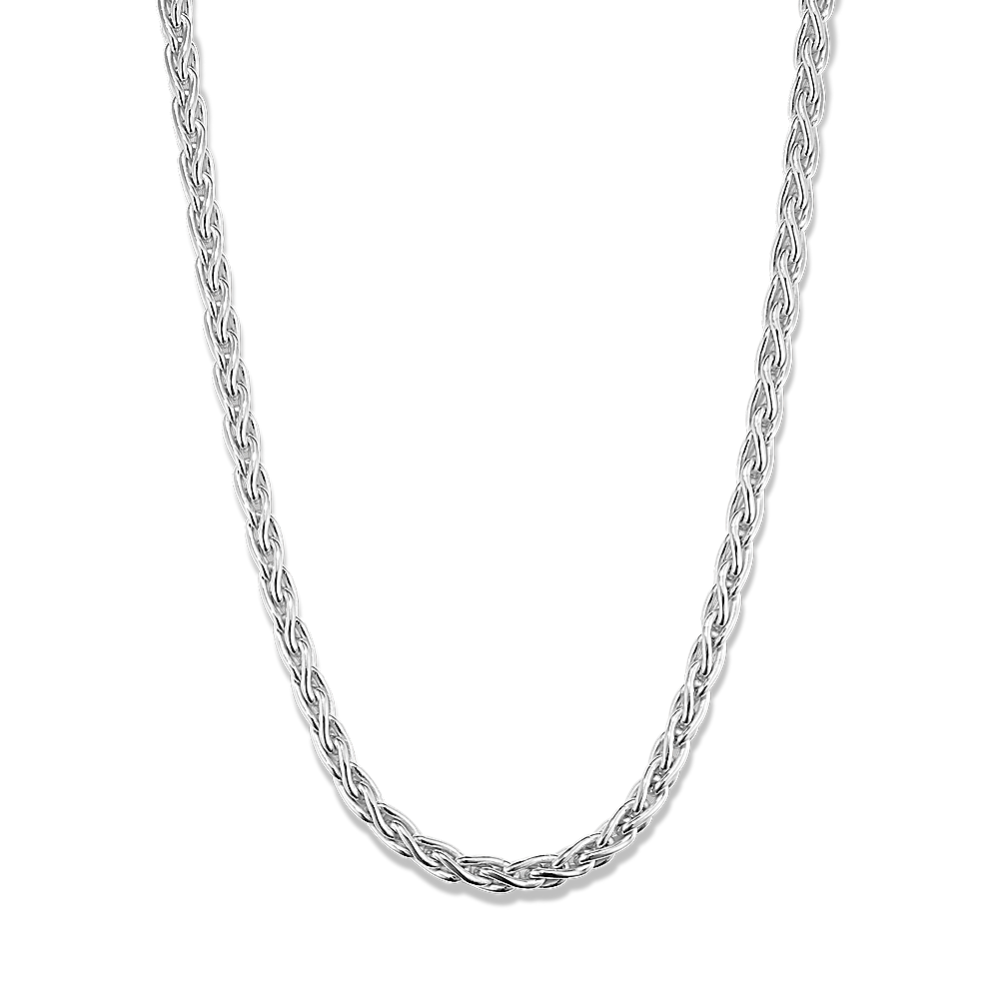 18 Sterling Silver Wheat Chain 3.7mm