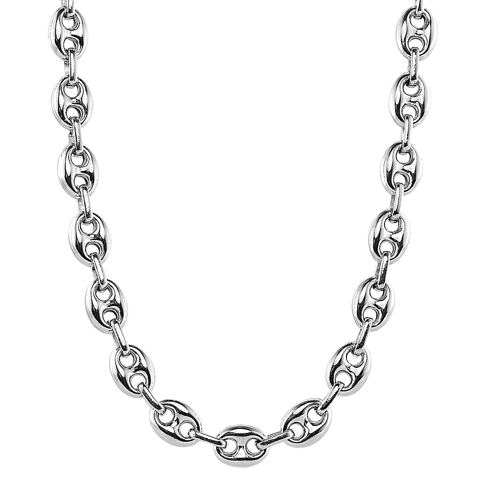 Mariner Chain Necklace in Sterling Silver (18 in) | Shane Co.