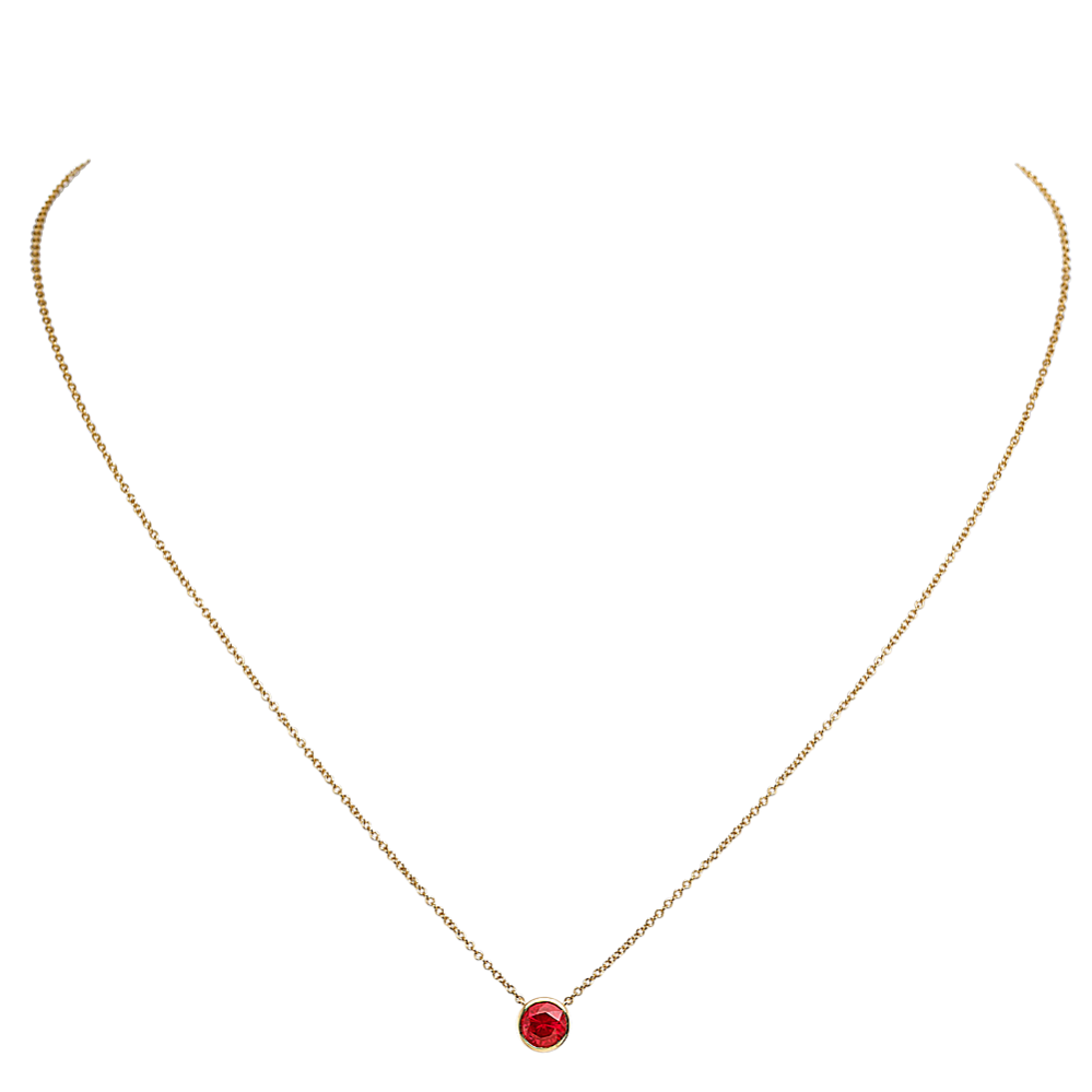 Rosette Ruby Bezel Pendant | Shane Co.