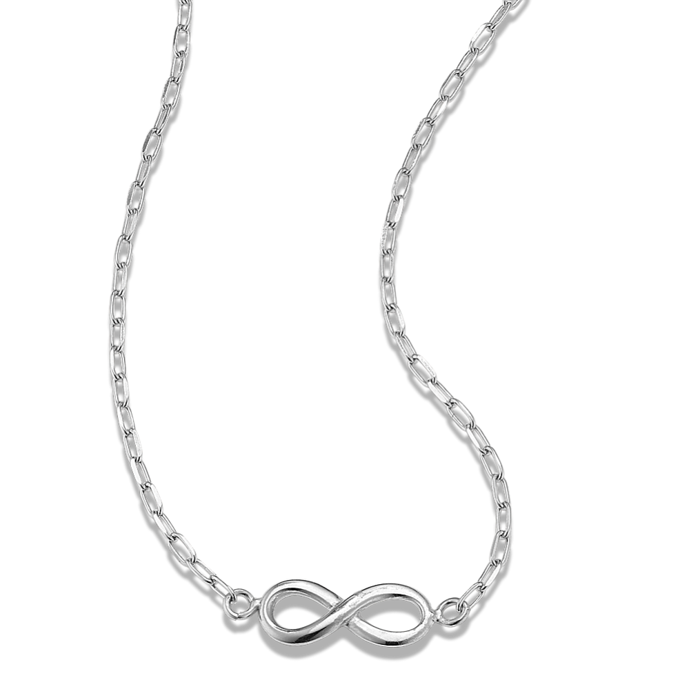Sterling Silver Infinity Paperclip Chain | Shane Co.