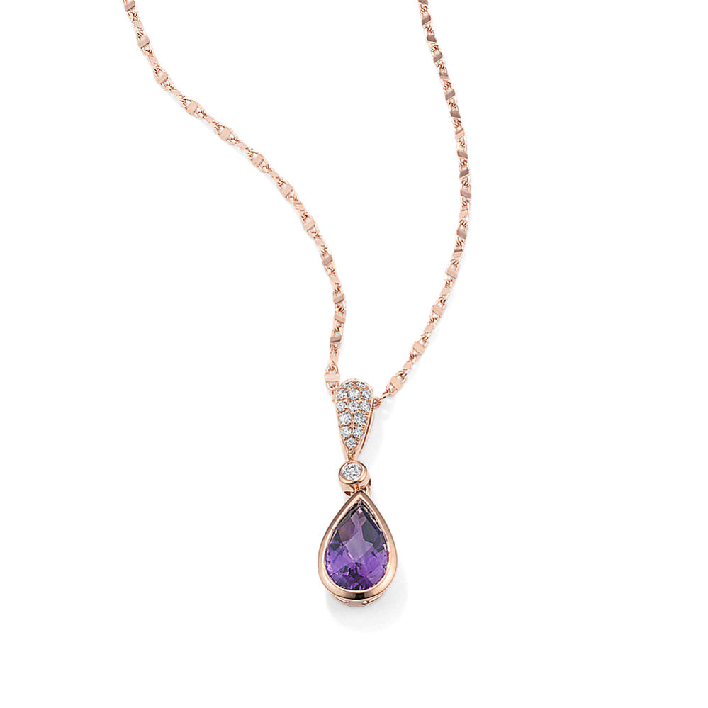 Zareen Amethyst Diamond Pendant