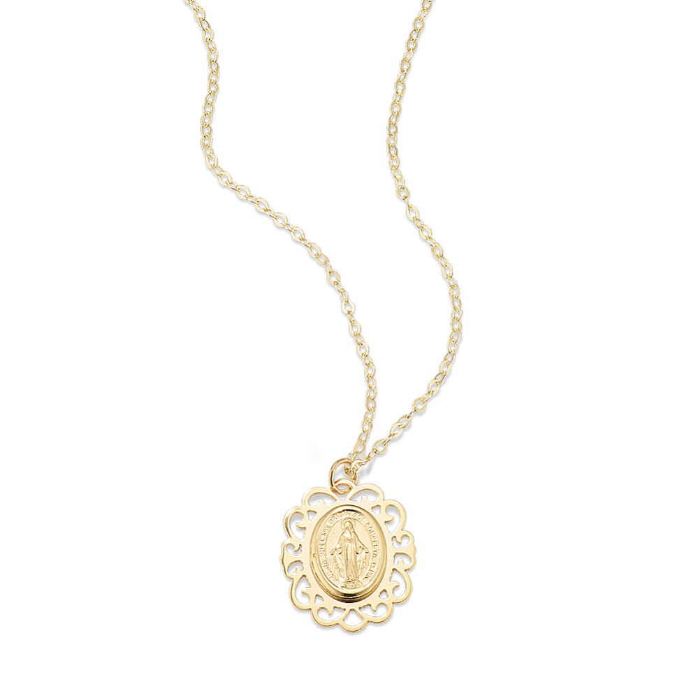 14k Yellow Gold Miraculous Medal
