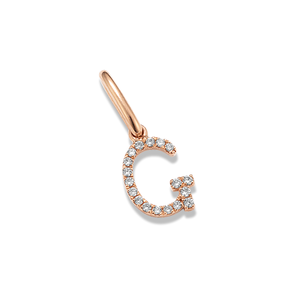 Diamond Pave Letter G Charm | Shane Co.
