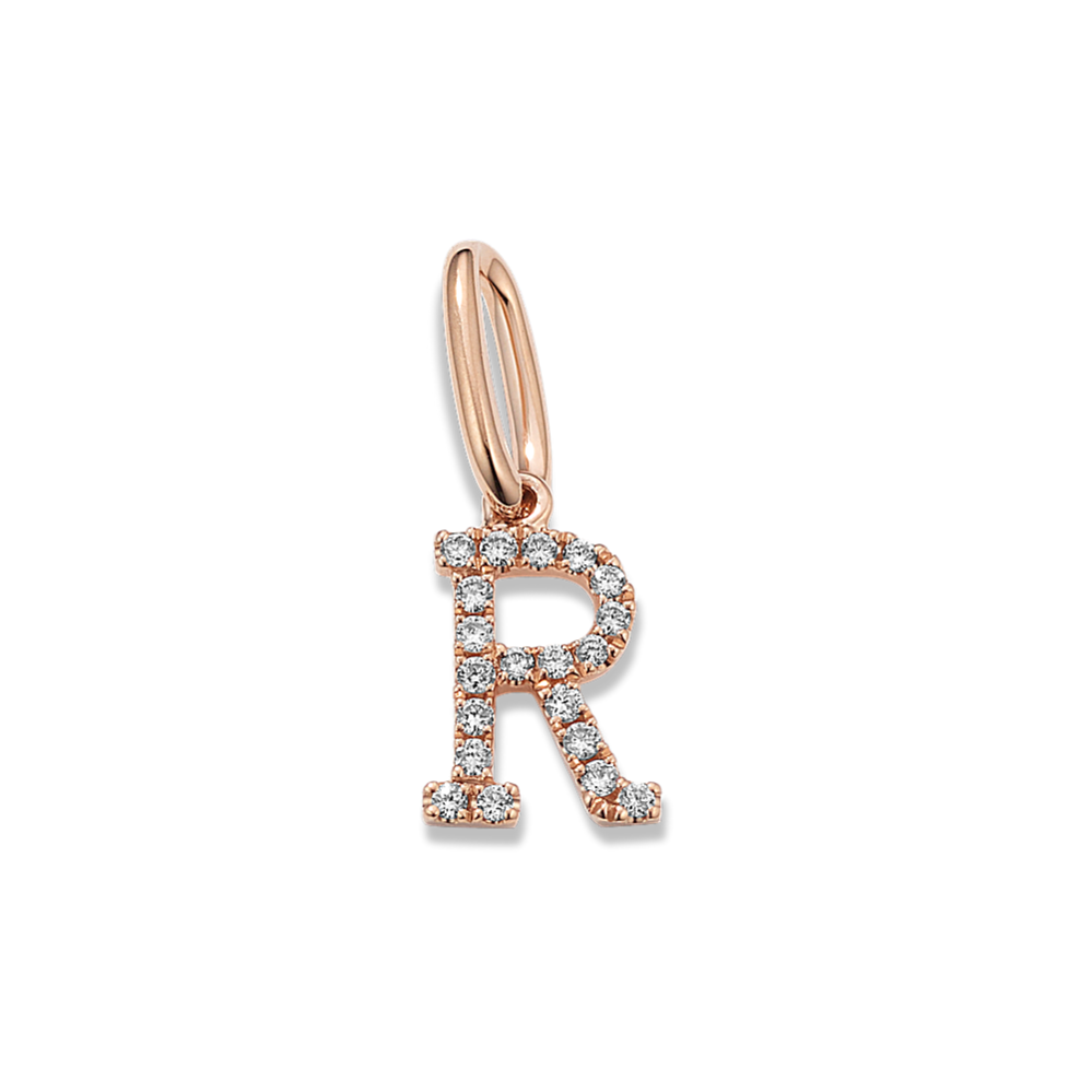 Diamond Pave Letter R Charm | Shane Co.