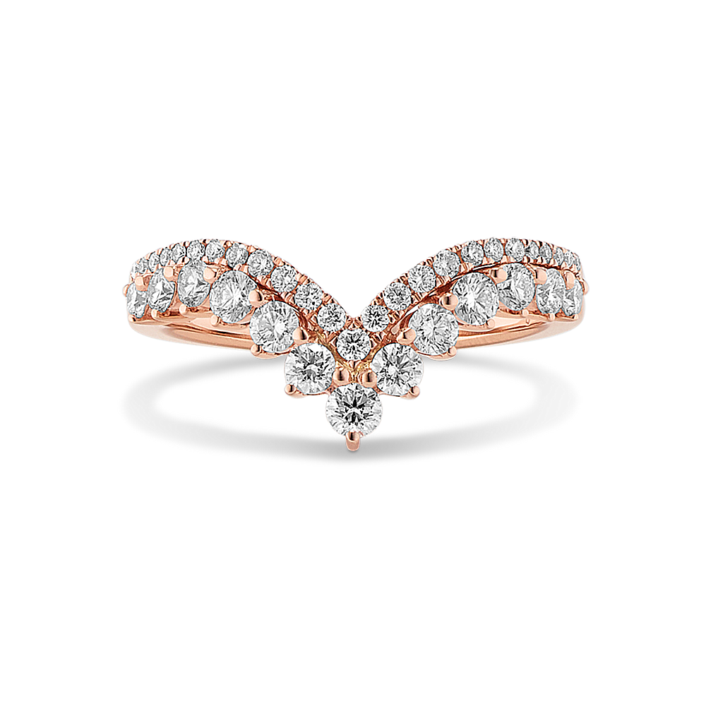 Swirl Round Diamond Wedding Set in 14k Yellow Gold | Shane Co.