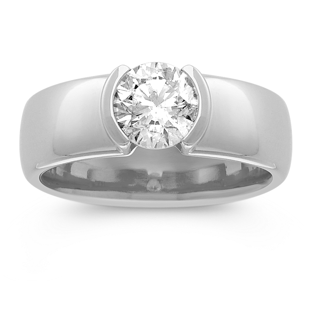 1 ct. Round Center Diamond Engagement Ring in White Gold | Shane Co.