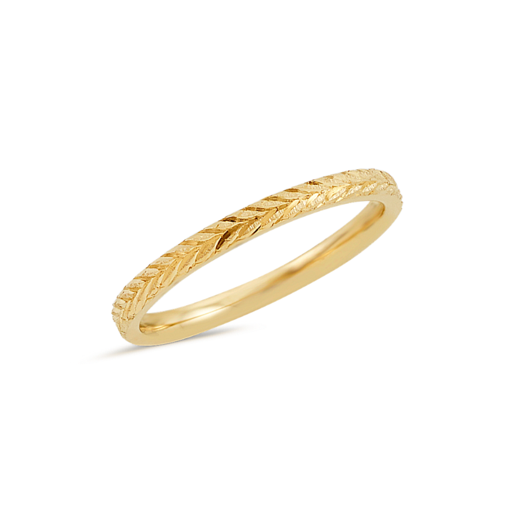 14K Yellow Gold Wheat Ring | Shane Co.
