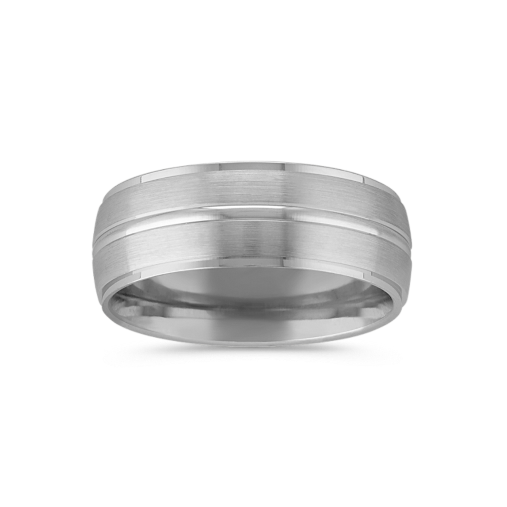 Percy 14K White Gold Band (8mm) | Shane Co.