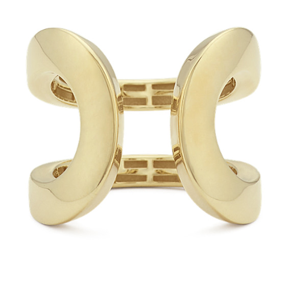 14k Yellow Gold Open Loop Ring | Shane Co.