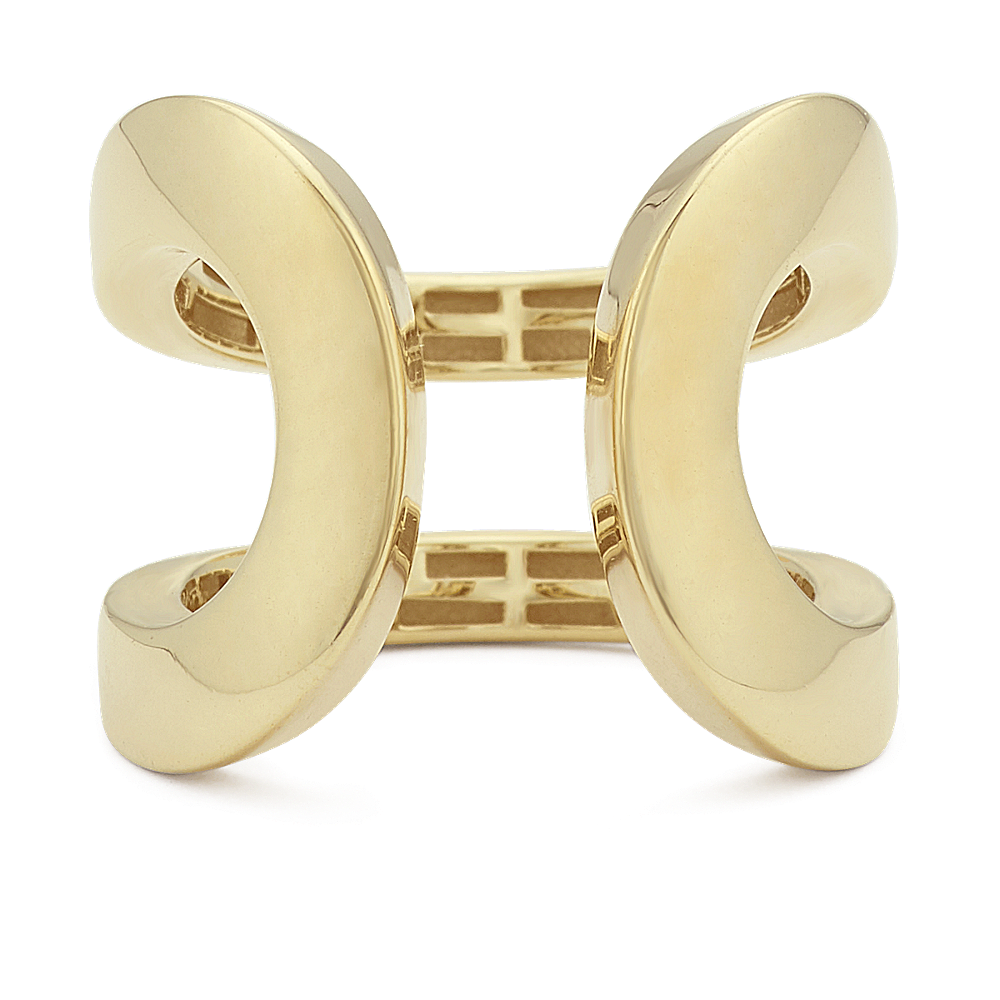 14k Yellow Gold Open Loop Ring | Shane Co.