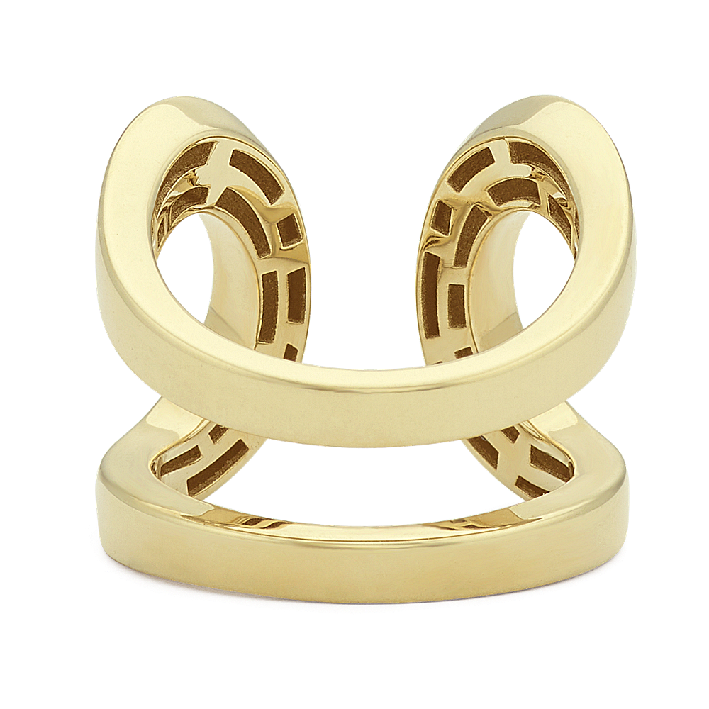 14k Yellow Gold Open Loop Ring | Shane Co.