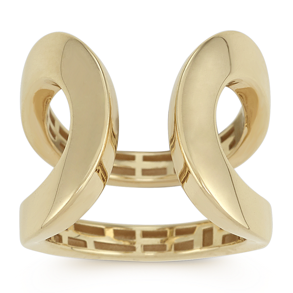 14k Yellow Gold Open Loop Ring | Shane Co.
