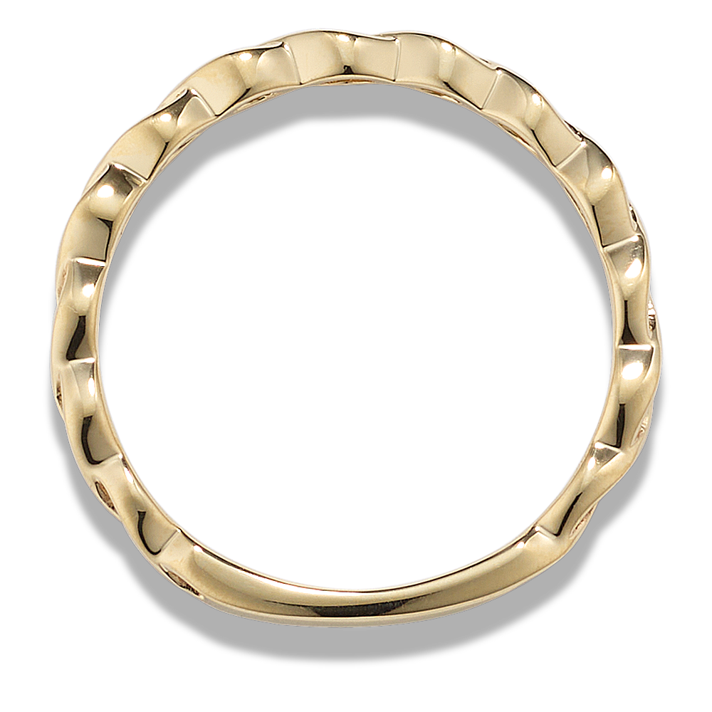 Twisted 14K Yellow Gold Stackable Ring | Shane Co.