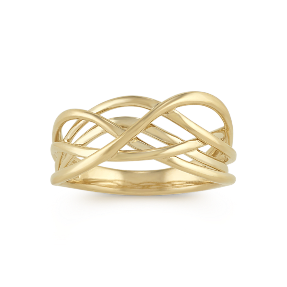 Sera Swirl Ring in 14K Yellow Gold | Shane Co.