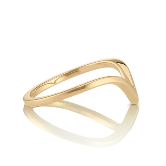 14k Yellow Gold V Ring | Shane Co.