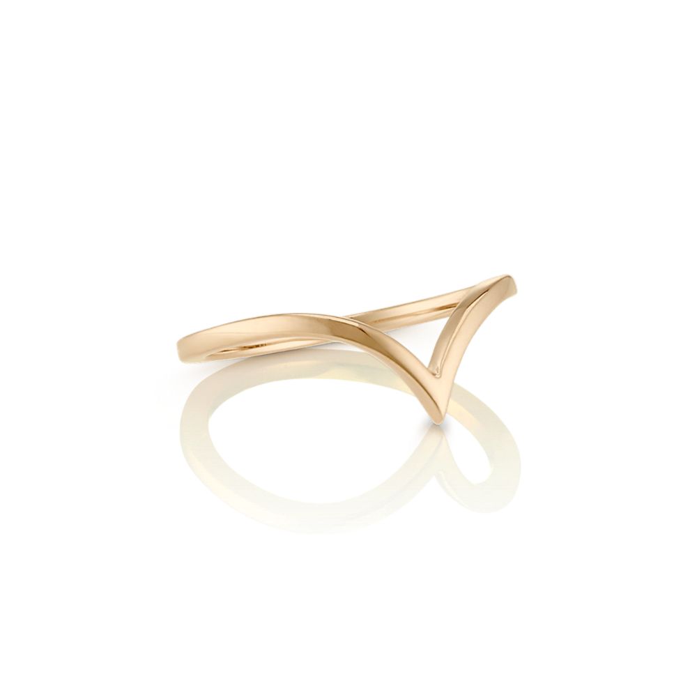14k Yellow Gold V Ring | Shane Co.