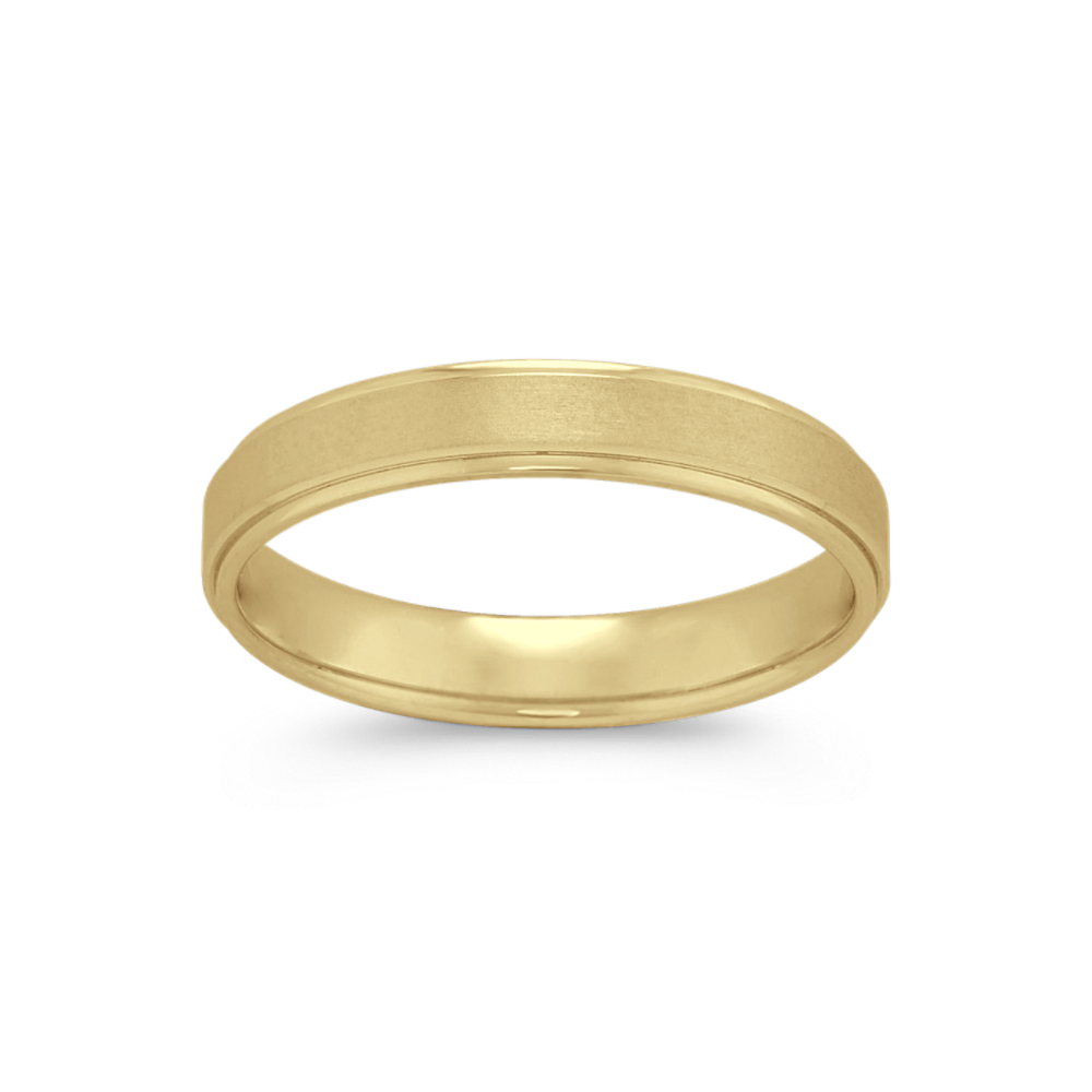 4mm Mens Classic Wedding Band in 14K Yellow Gold | Shane Co.