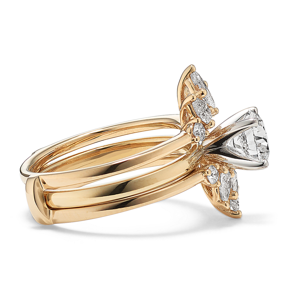 Amaryllis Diamond Contour Ring Guard | Shane Co.