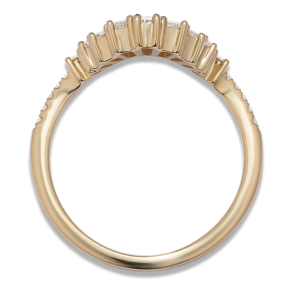 Art Deco Diamond Contour Band | Shane Co.