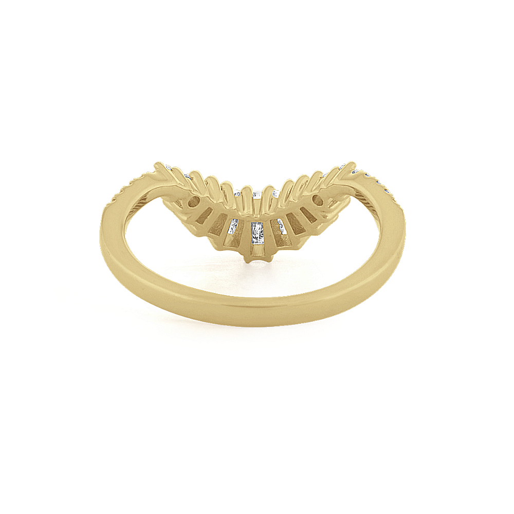 Art Deco Diamond Contour Band | Shane Co.