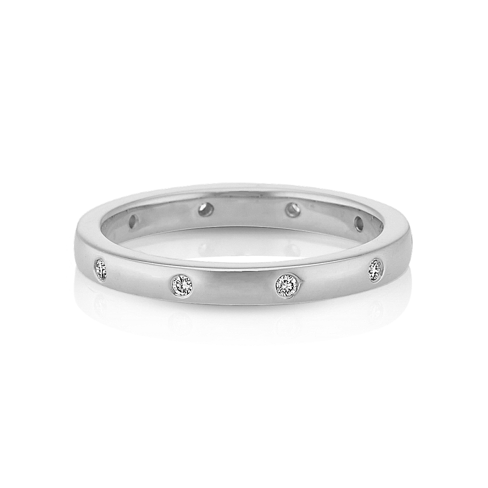 Beckett Bezel-Set Diamond Band in Platinum | Shane Co.