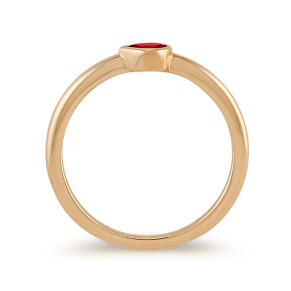 Bezel-Set Ruby Ring in 14k Yellow Gold | Shane Co.