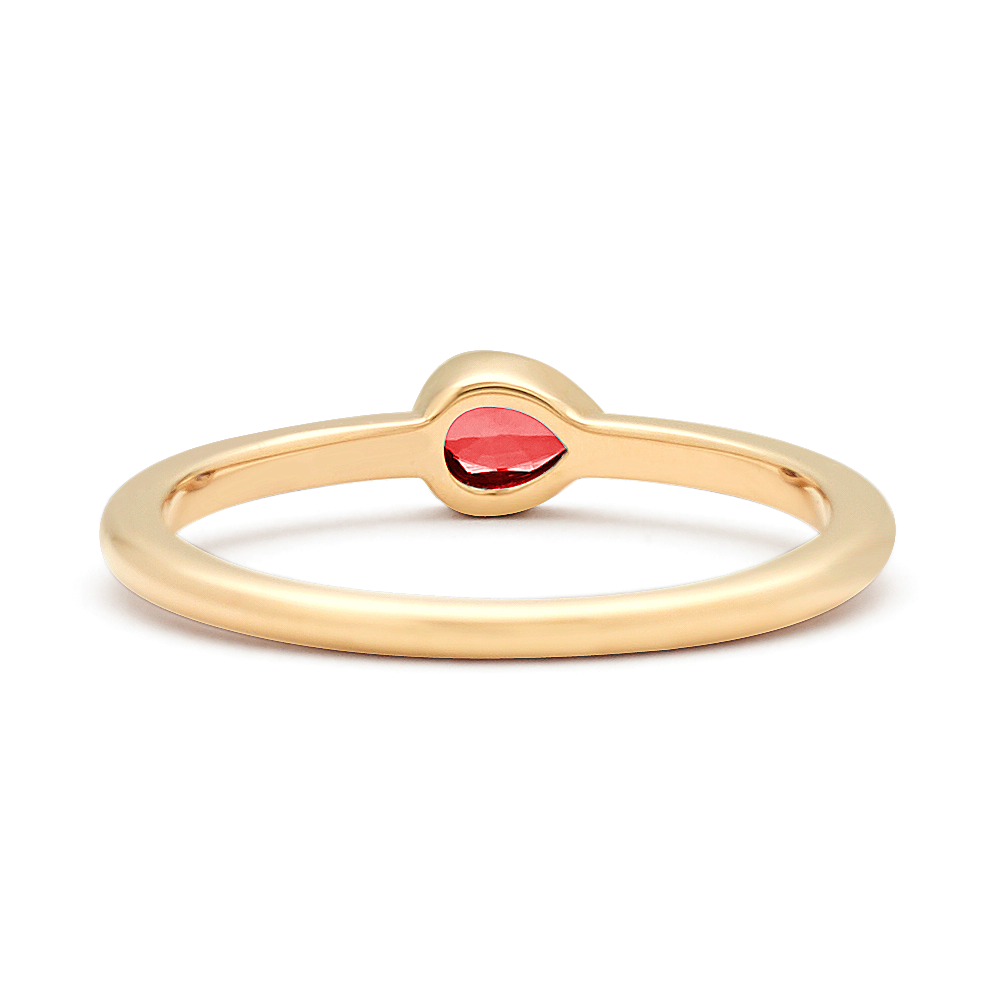 Bezel-Set Ruby Ring in 14k Yellow Gold | Shane Co.