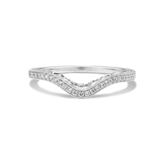 Art Nouveau Diamond Pave Contour Band | Shane Co.