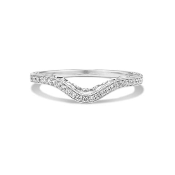 Art Nouveau Diamond Pave Contour Band | Shane Co.
