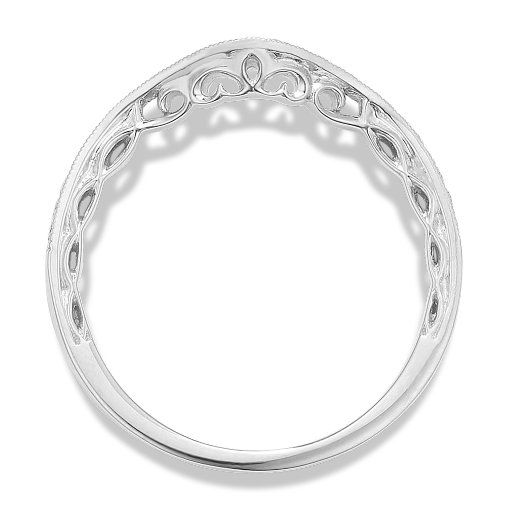 Art Nouveau Diamond Pave Contour Band in Platinum | Shane Co.